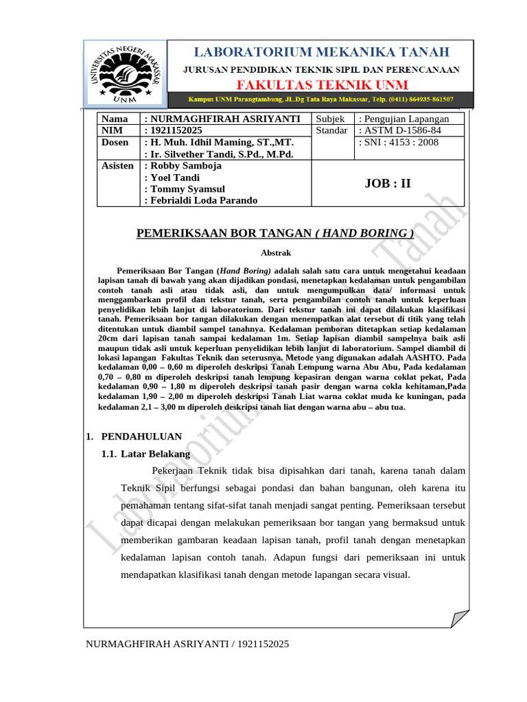 Job 2 Hand Bor | PDF