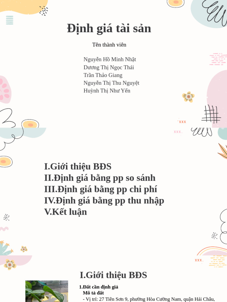 Định giá tài sản Nhóm Cher | PDF