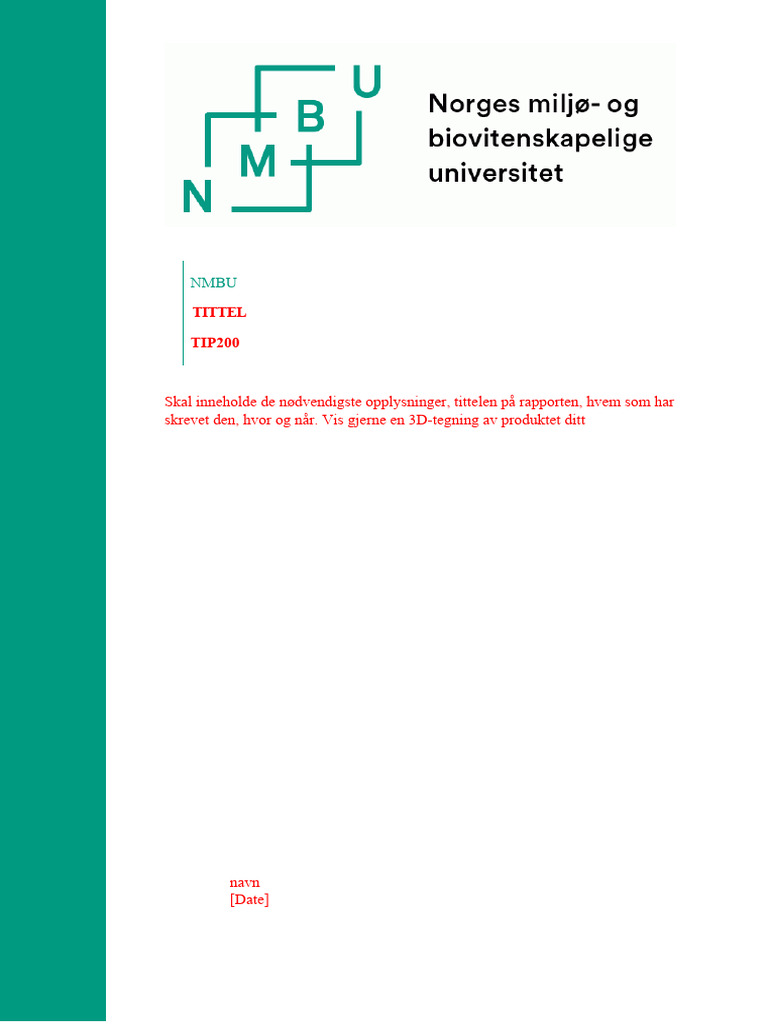 Rapport (1 te oppgave) TIP200 | PDF