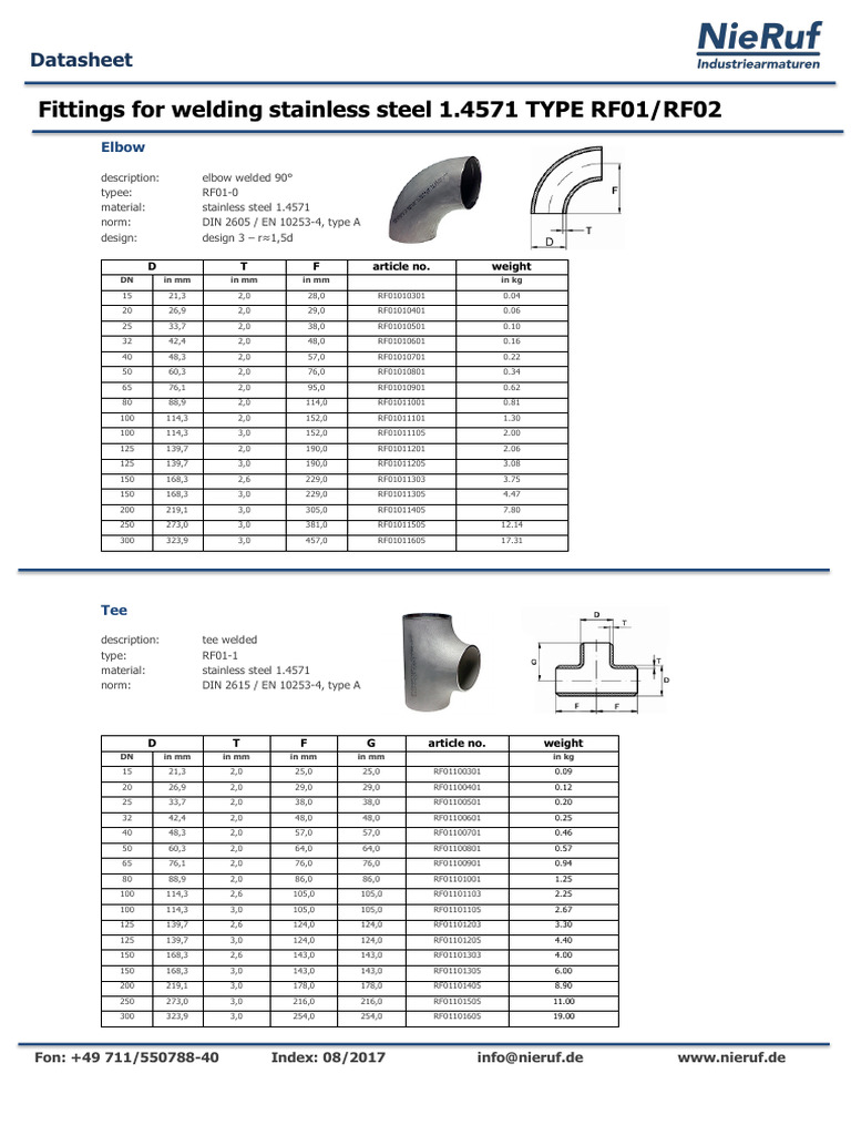 Reducing Tee Dimensions Chart | PDF | Mechanical Engineering | Electric ...