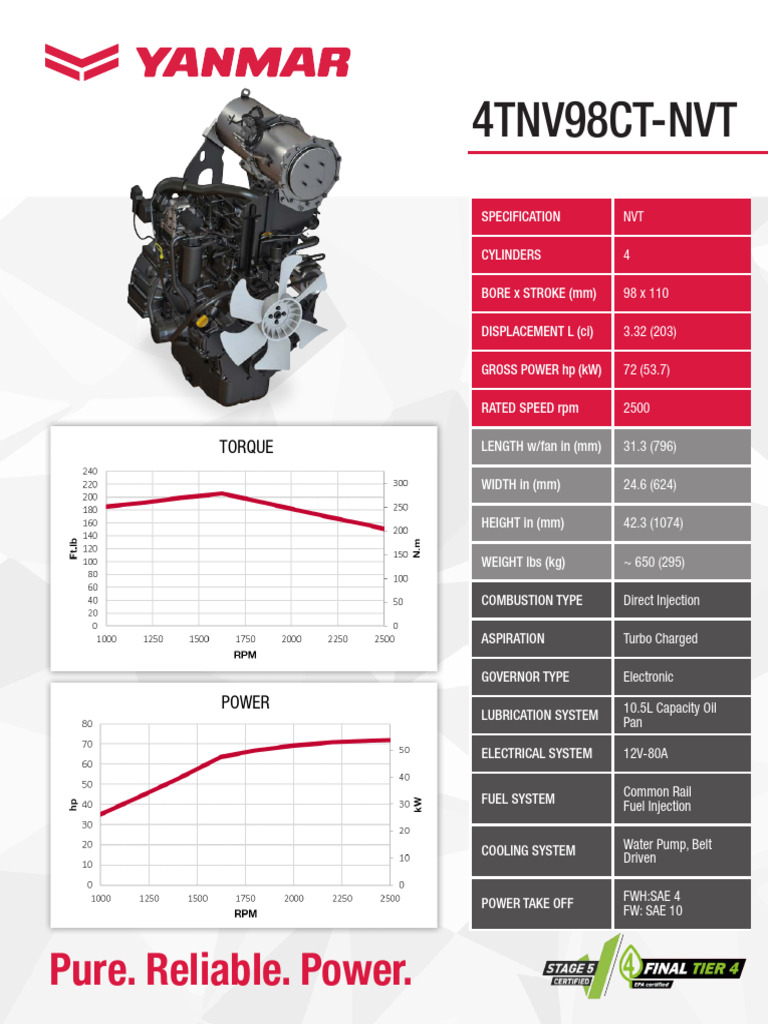 4TNV98CT NVT | PDF | Diesel Engine | Engines