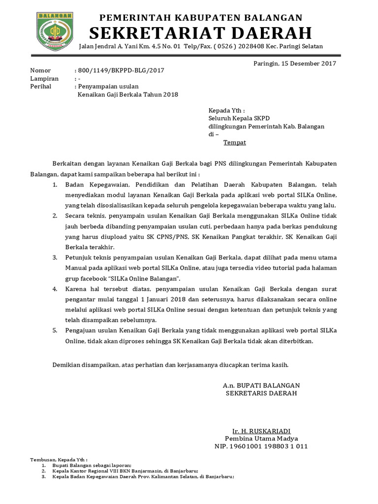 Edaran Usul KGB Via Silka | PDF