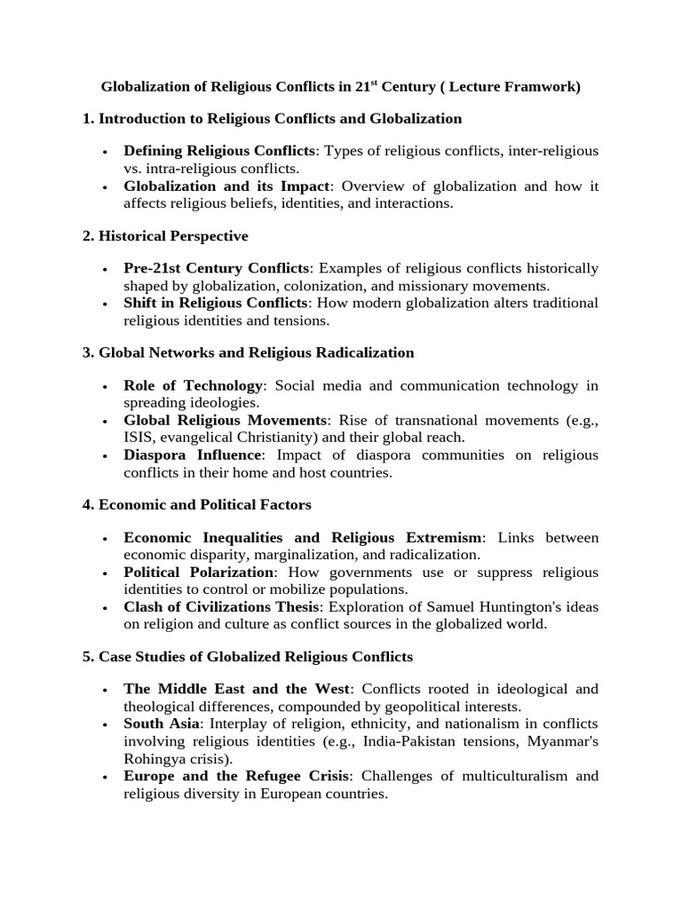 Globalisation of Religious Conflicts in 21st Century | PDF ...