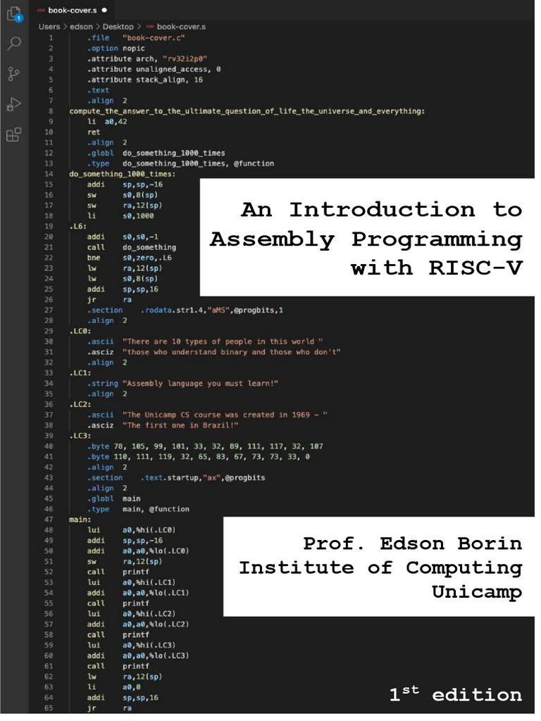 An Introduction To Assembly Programming With Risc V Pdf Computer