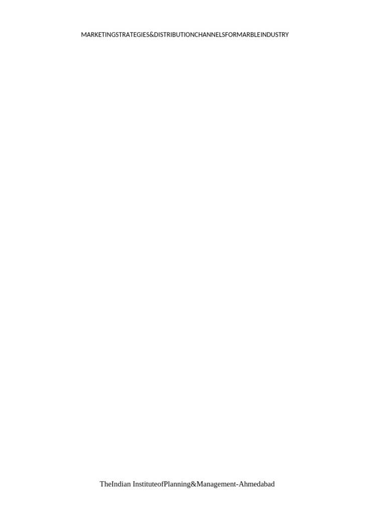 Marketing Strategies | PDF | Marble | Limestone