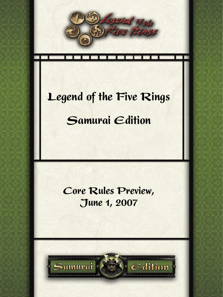 Rulebook L5R Samurai Preview | PDF