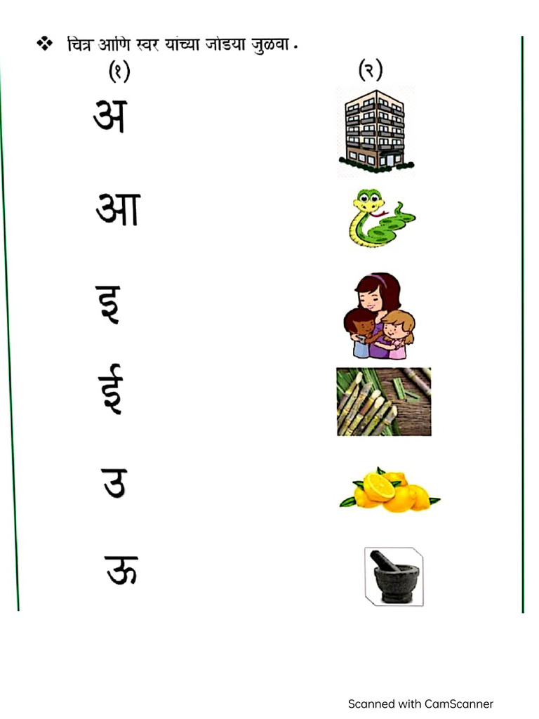 Hindi and Marathi Worksheet | PDF