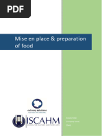 Mise en Place List Template Guide | PDF | Cooking | Cuisine