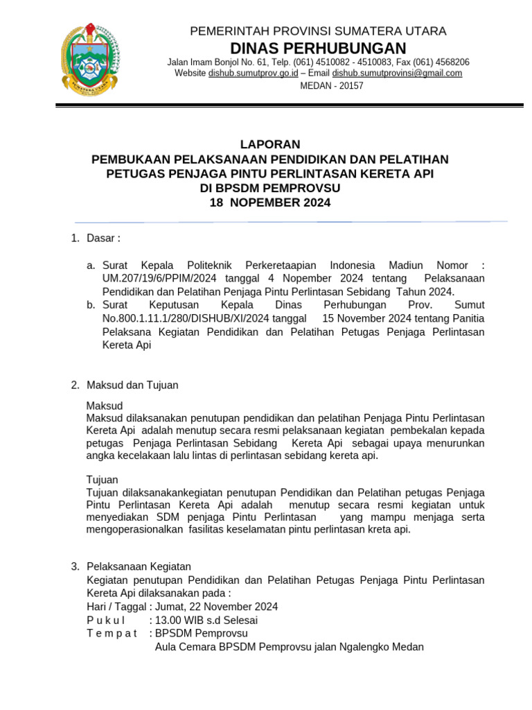 LAPORAN SPPD penutupan | PDF