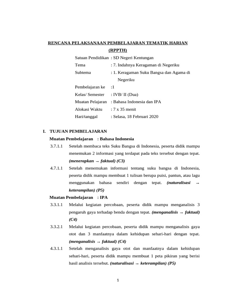 Contoh RPP PBL | PDF