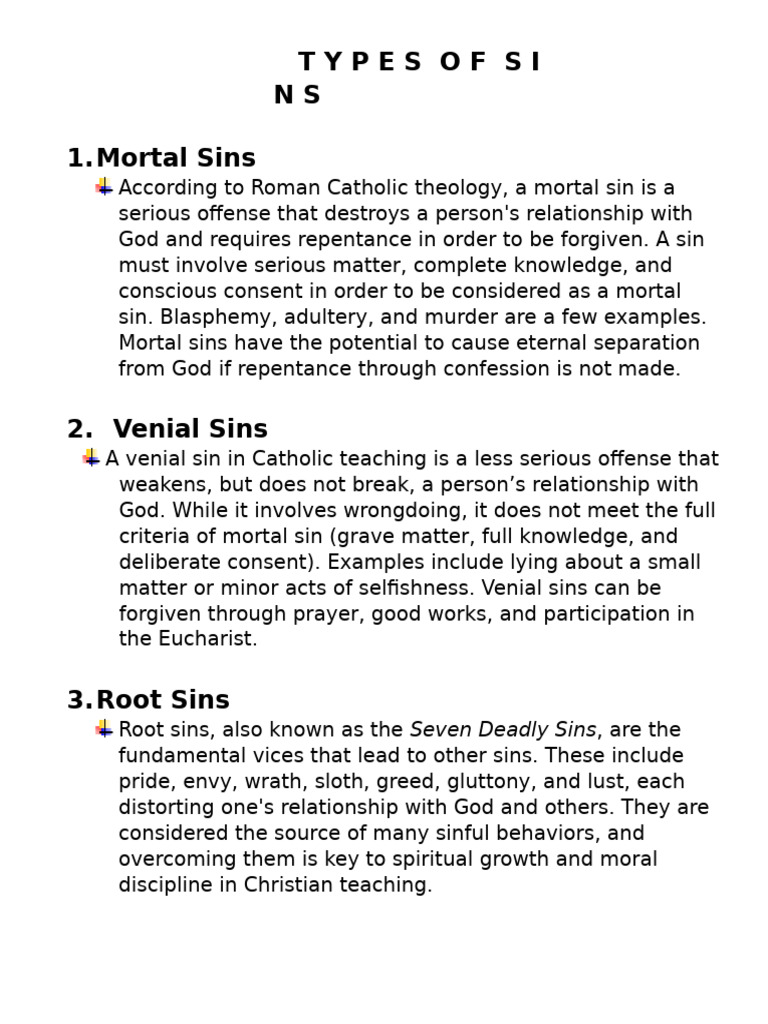 Types of Sins | PDF