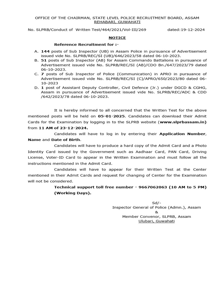 notice-CWT-2025-Paper-I_Graduate-posts (2) | PDF