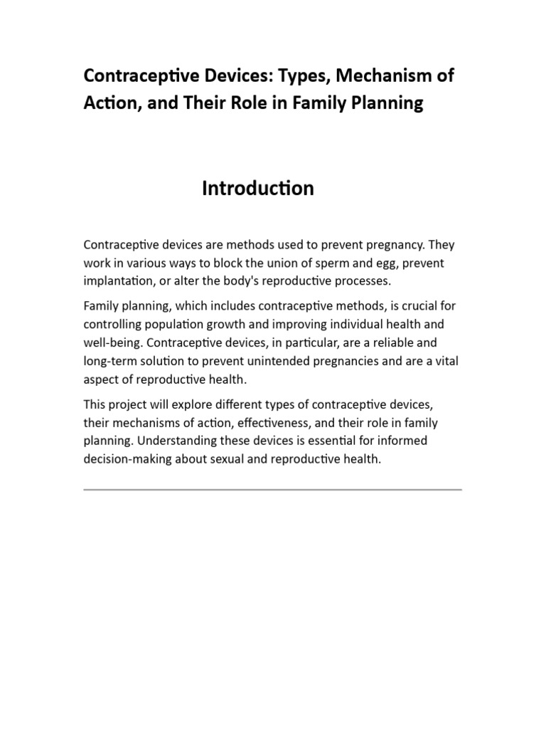 Biology Project | PDF | Birth Control | Fertility