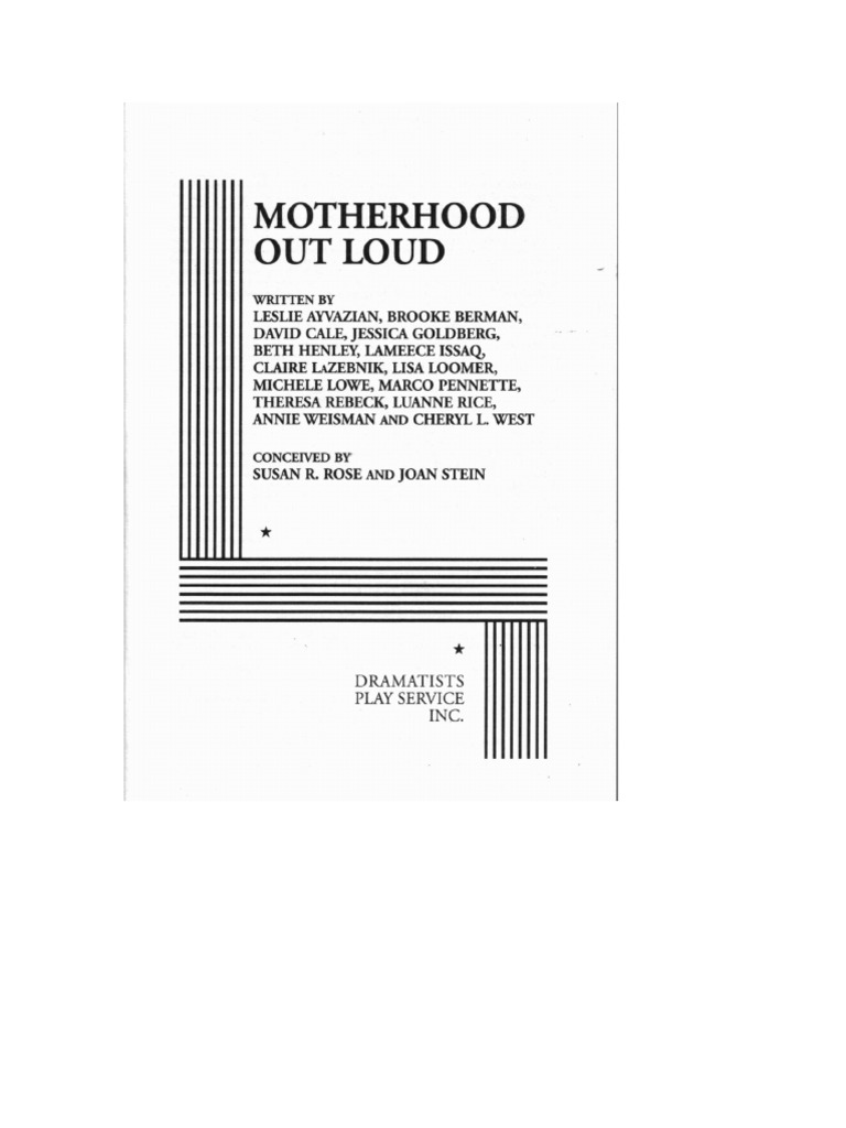 Motherhood Out Loud Script | PDF | Esther