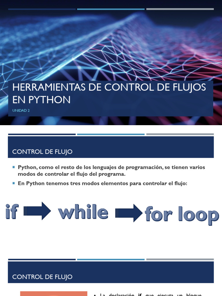 UNIDAD 2. Herramientas de Control de Flujo | PDF | Programación de ...