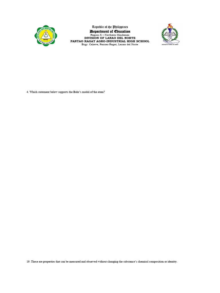 Science 9 q2 Summative Test 080815 033441 | PDF | Ionic Bonding ...