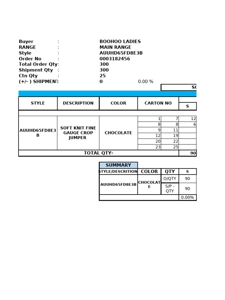 Boohoo Ladies Main Range Orders | PDF | Clothing