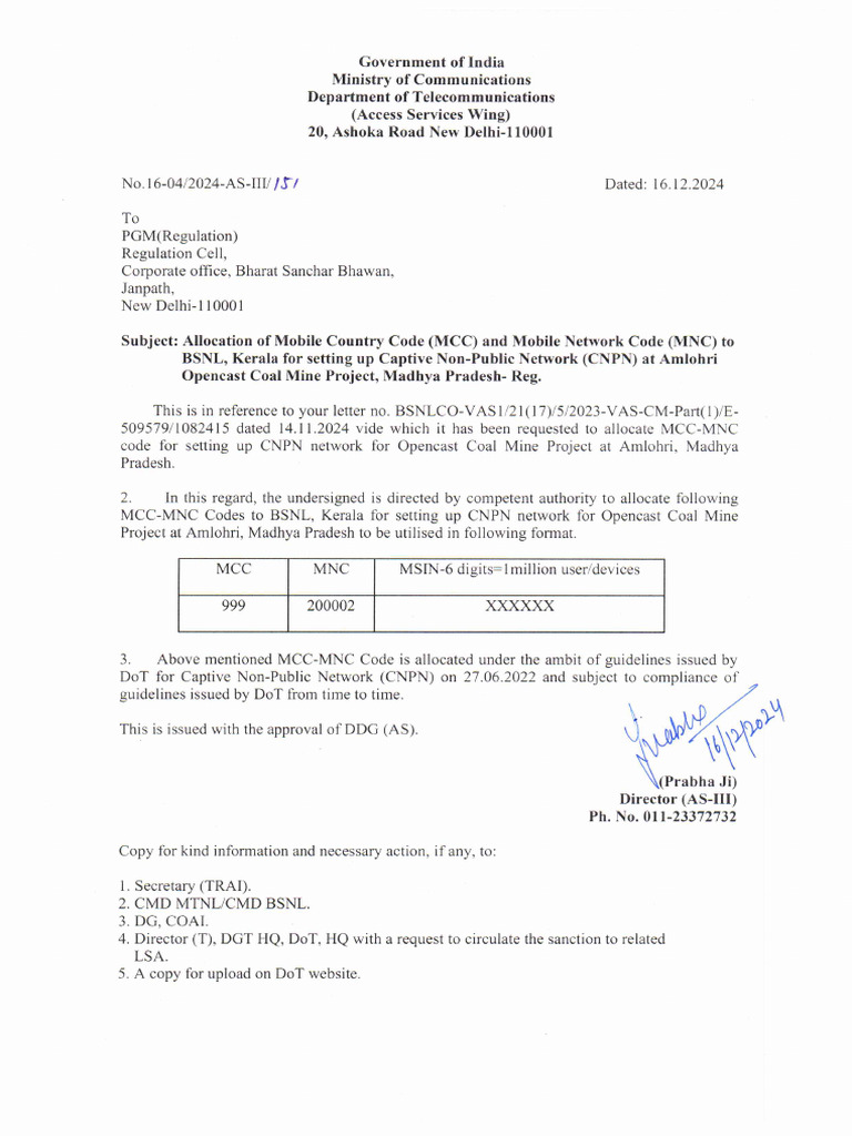 MCC MNC Code To BSNL Kerala | PDF