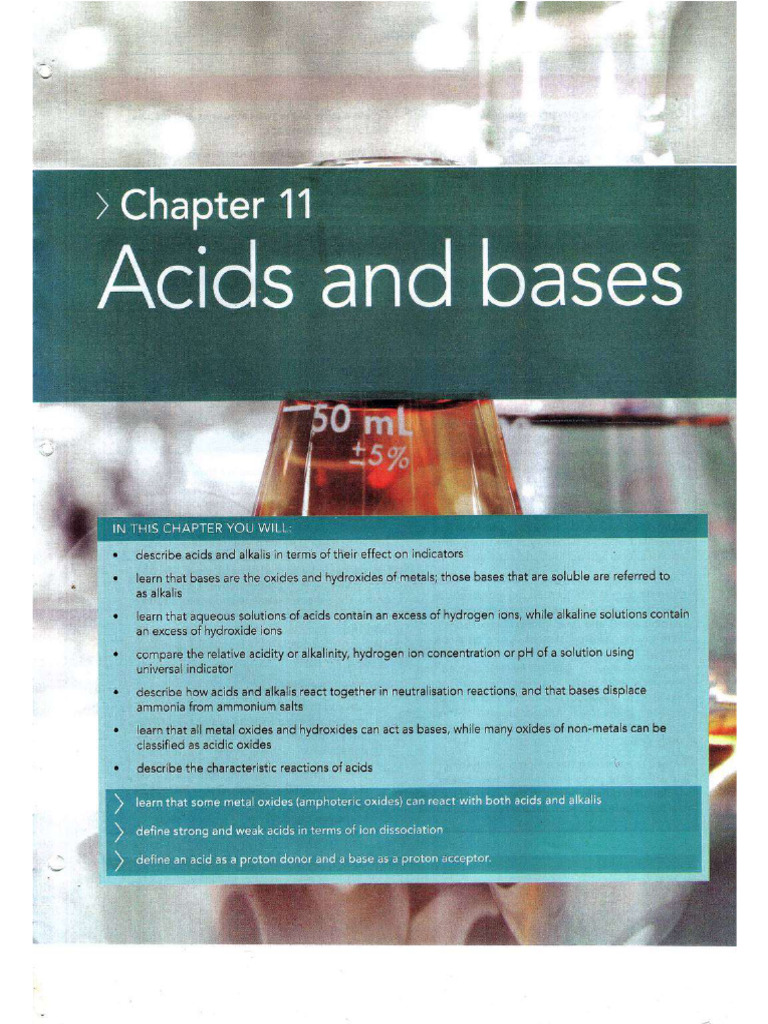 Acids and Bases IGCSE Coursebook | PDF
