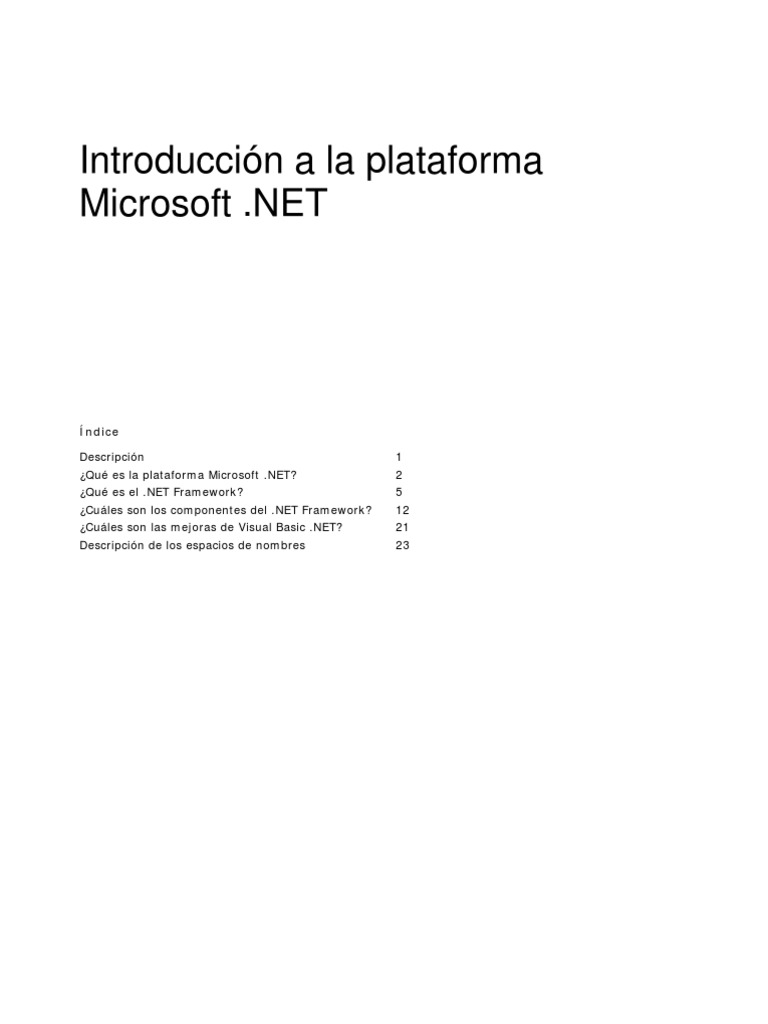 Certificacion Visual Basic Pdf Net Framework Active X Data Objects