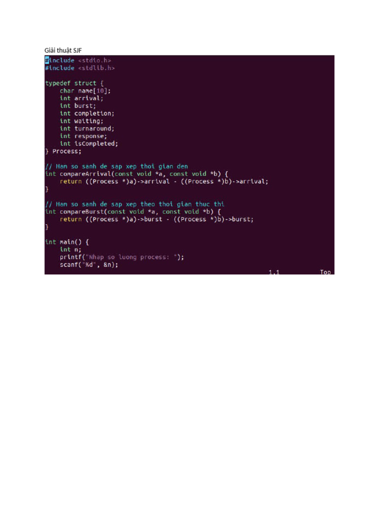Giải thuật SJF | PDF