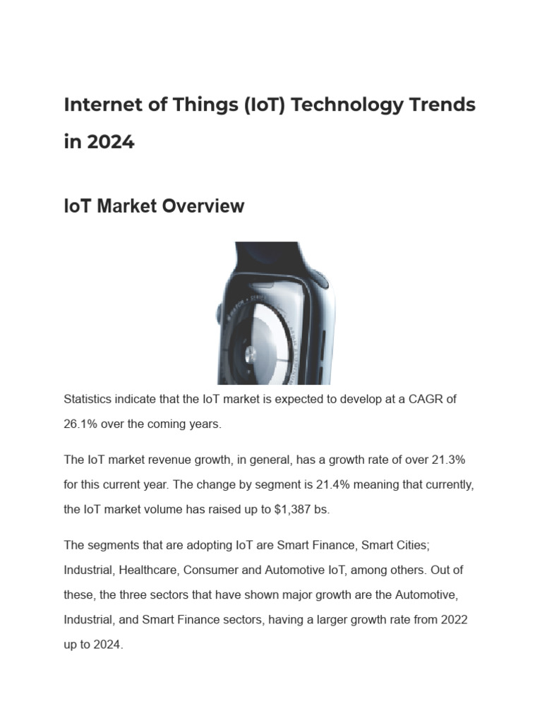 Internet of Things (IoT) Technology Trends in 2024 | PDF | Internet Of ...