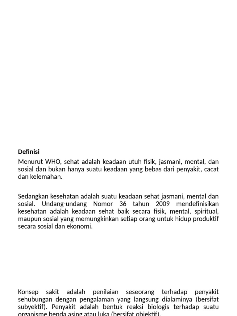 Konsep Sehat-Sakit | PDF