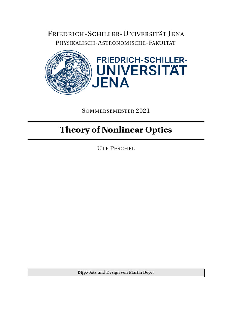 NLO | PDF | Nonlinear Optics | Polarization (Waves)