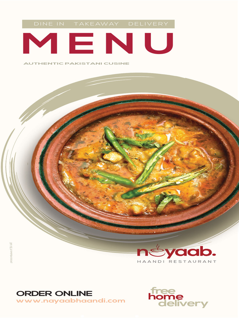 Nayaab Menu | PDF | Kebab | Food And Drink