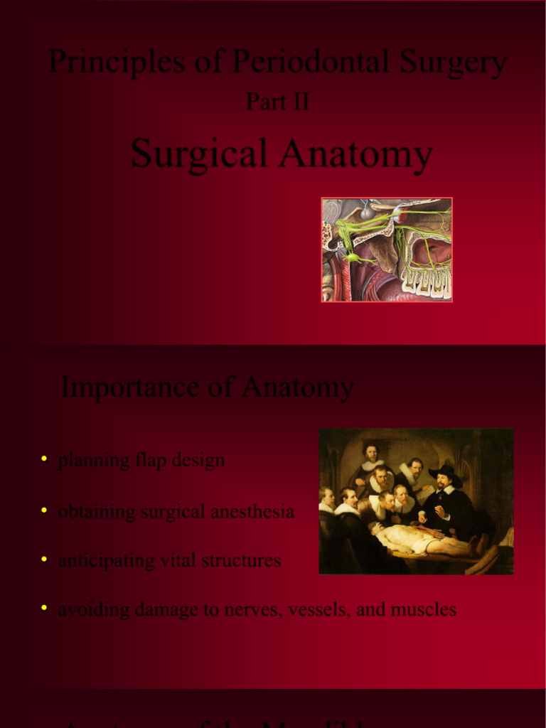 Lecture 3 - Principles of Periodontal Surgery Part II - 2023 | PDF ...