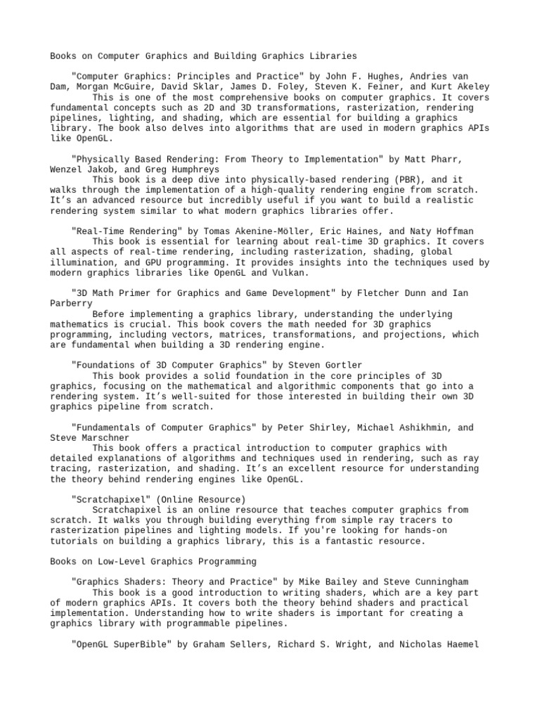 Graphics Pdf Shader Computer Graphics 4920