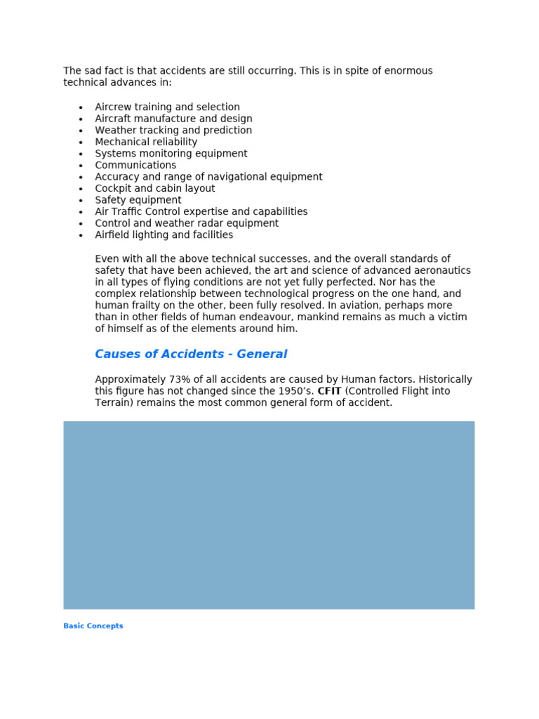 The Sad Fact Is That Accidents Are Still Occurring | PDF | Aviation ...