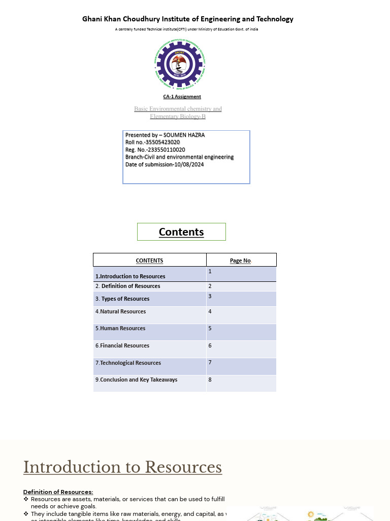Introduction To Resources (1) 2 | PDF | Resource | Innovation