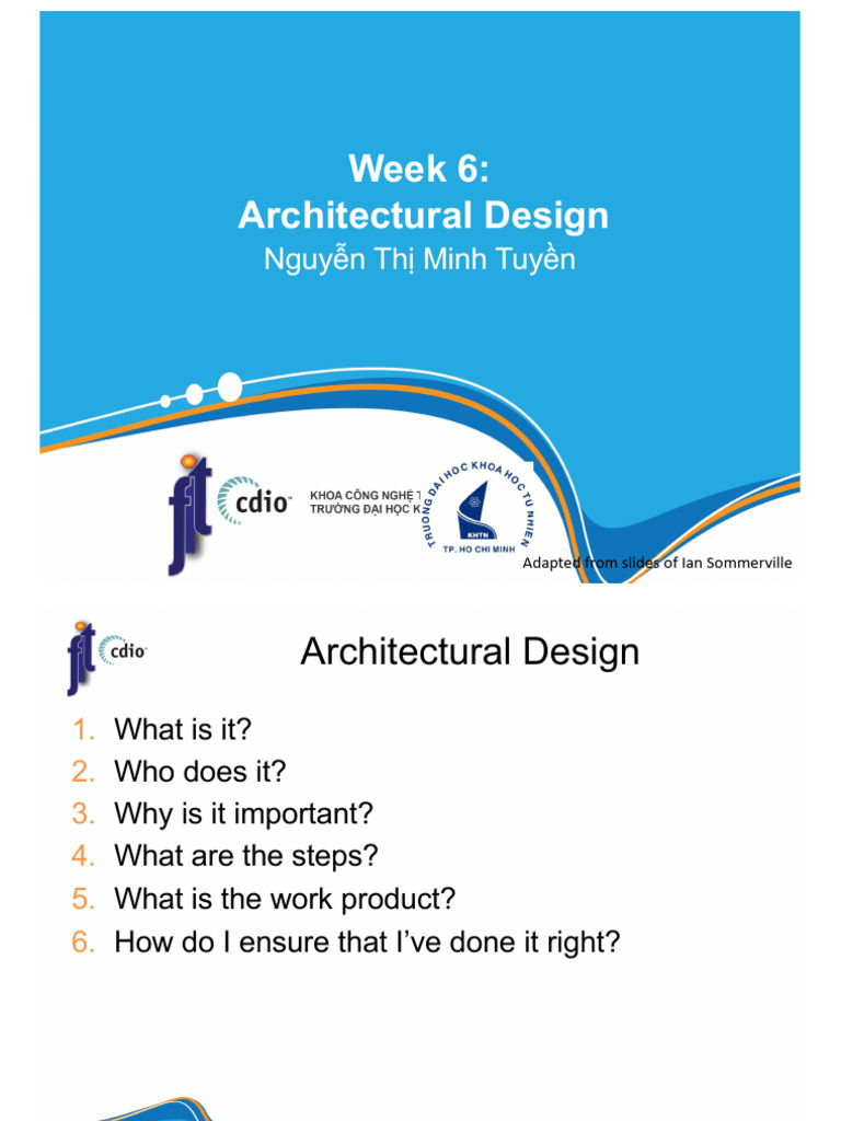 06-ArchitecturalDesign | PDF | Model–View–Controller | Databases