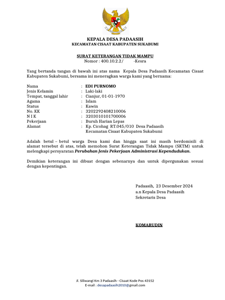 Form Sktm Capil | PDF