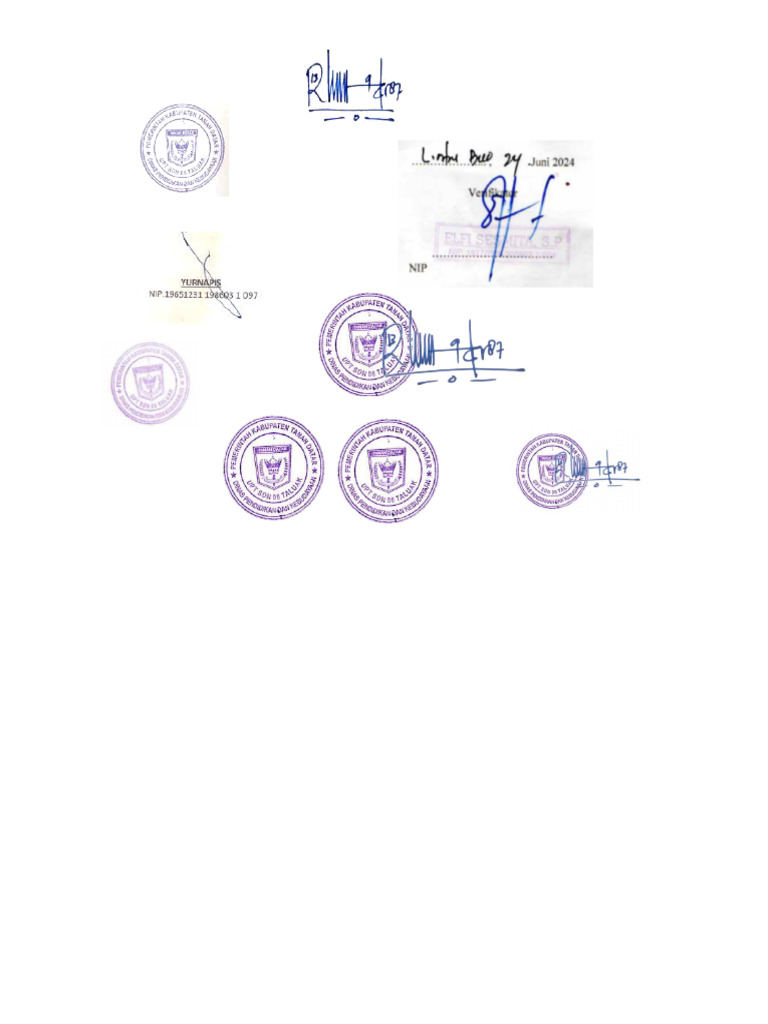 Tanda Tangan Kepsek Dan Pengawas | PDF