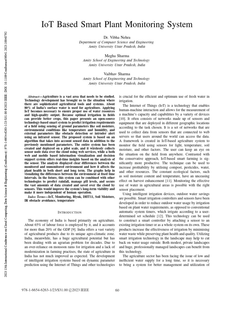 12-IoT_Based_Smart_Plant_Monitoring_System | PDF | Internet Of Things ...