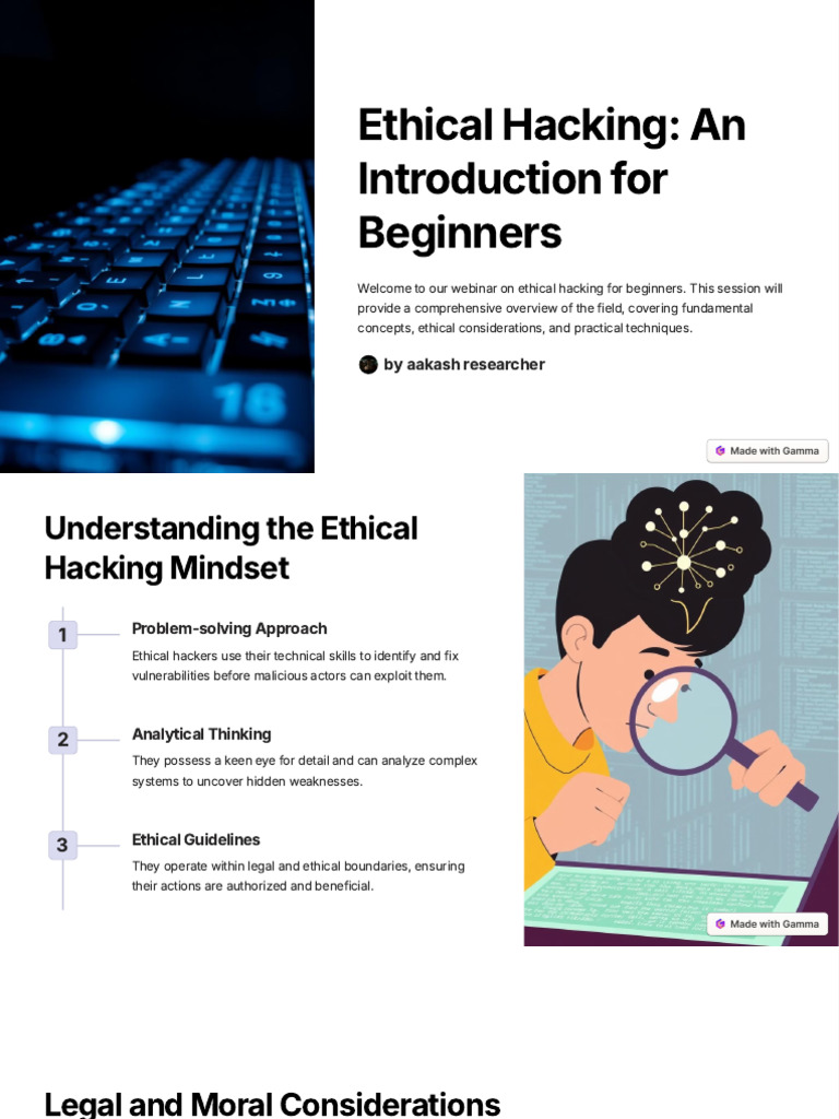 Ethical Hacking An Introduction For Beginners | PDF | Security ...