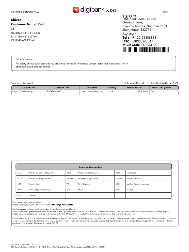 estatement | PDF | Point Of Sale | Banks