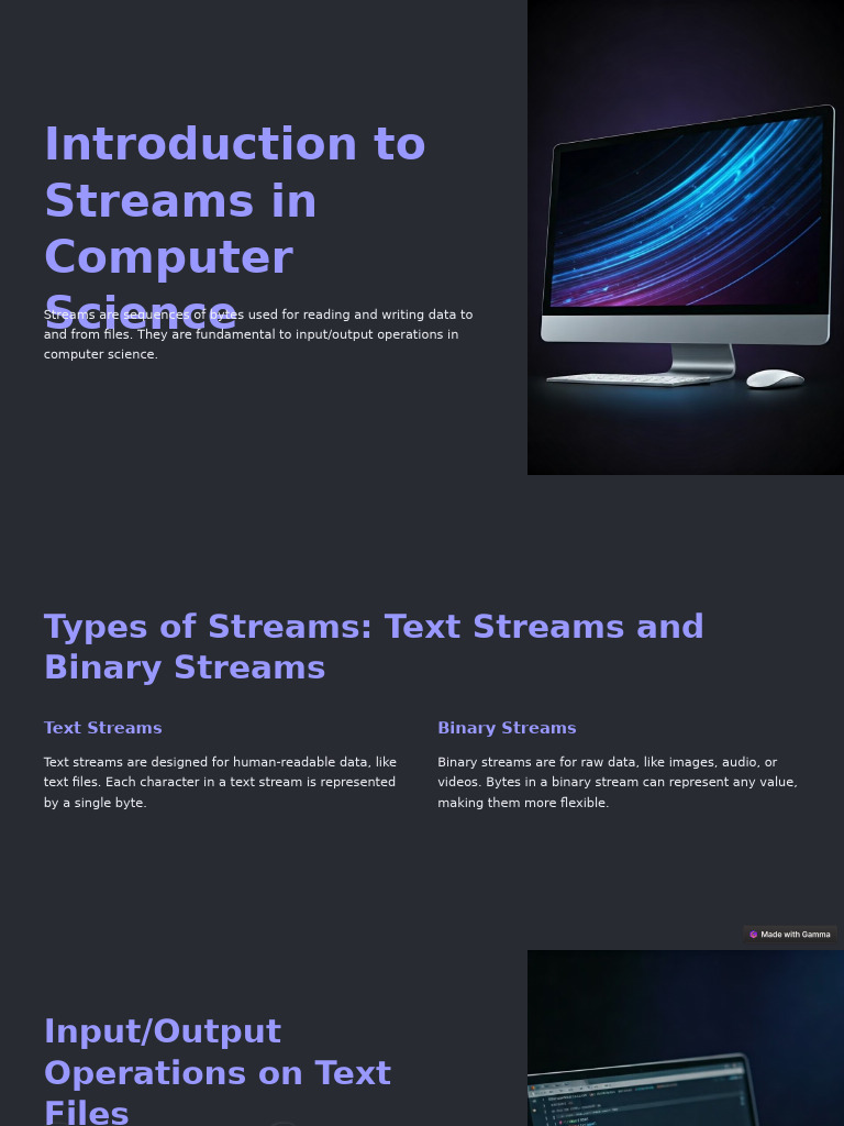 Introduction To Streams In Computer Science Pdf Computer File Pointer Computer Programming