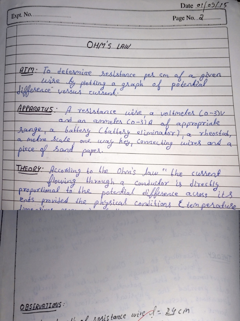 Readings of Physics Practical | PDF