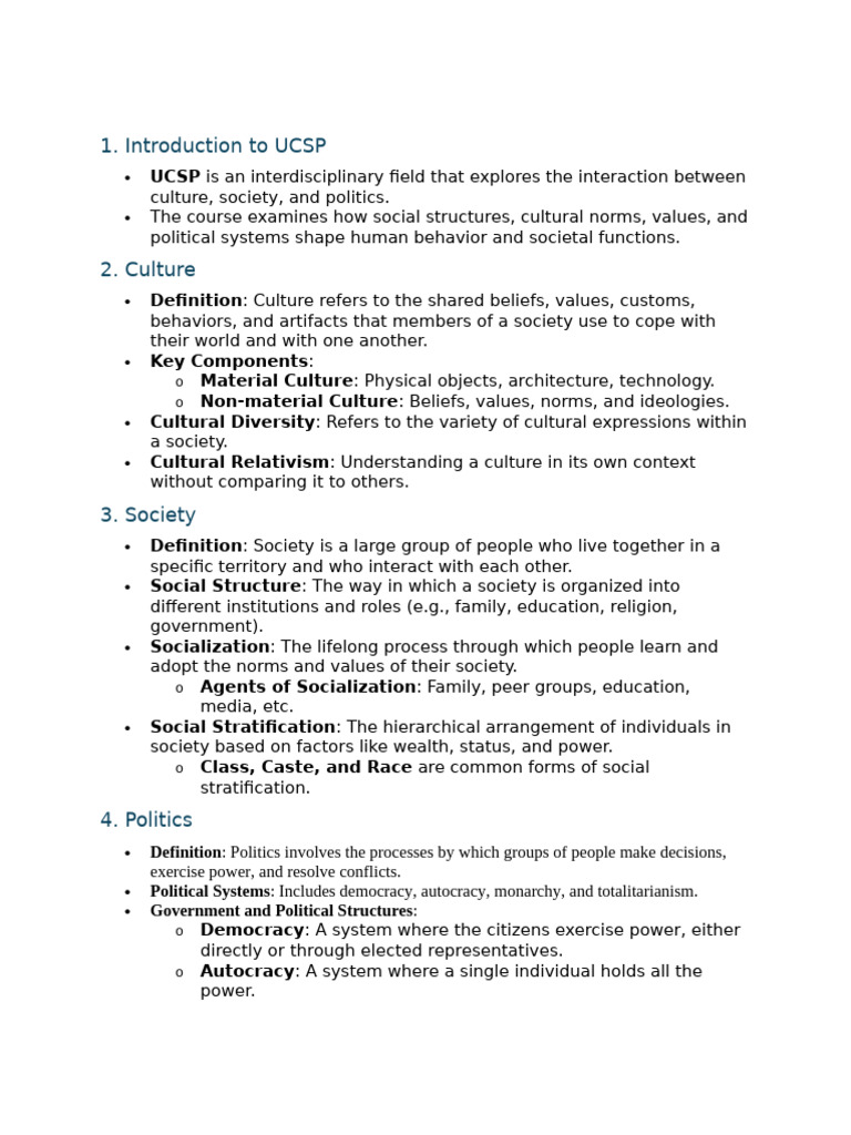 Ucsp | PDF | Society | Socialization