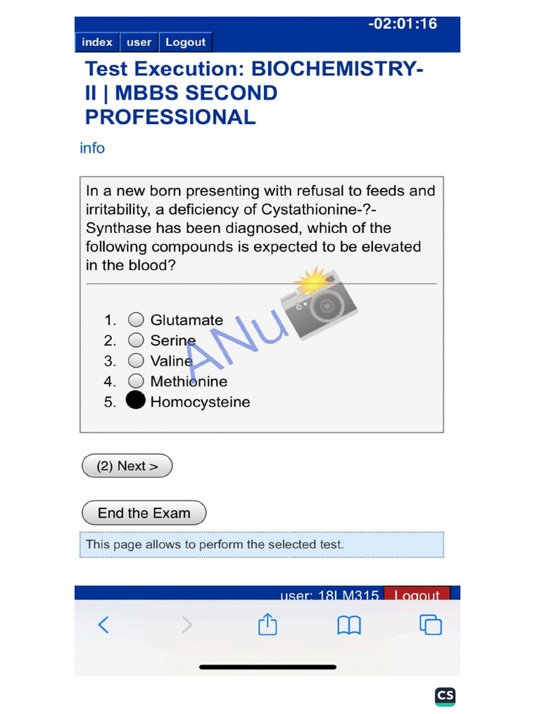 All Biochem 2ndyr Tests © ANu | PDF