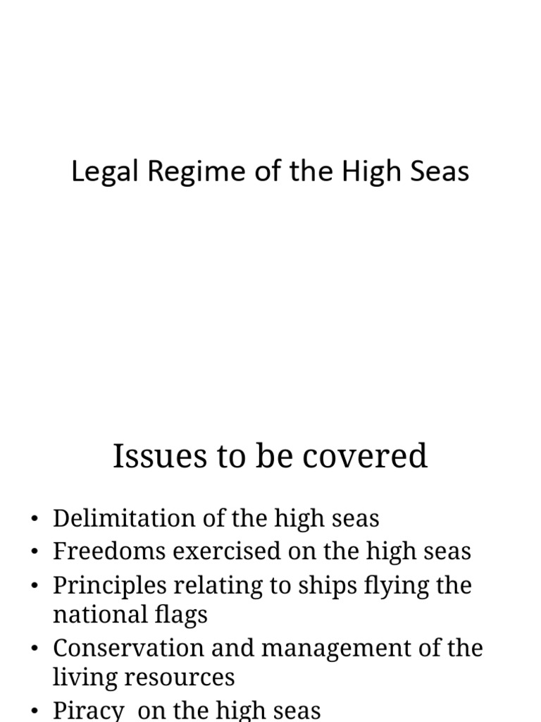 Legal Regime of The High Seas | PDF | United Nations Convention On The ...