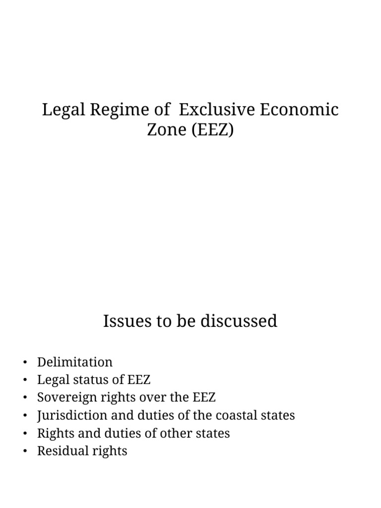 Understanding the Legal Framework of EEZ | PDF | Territorial Waters ...