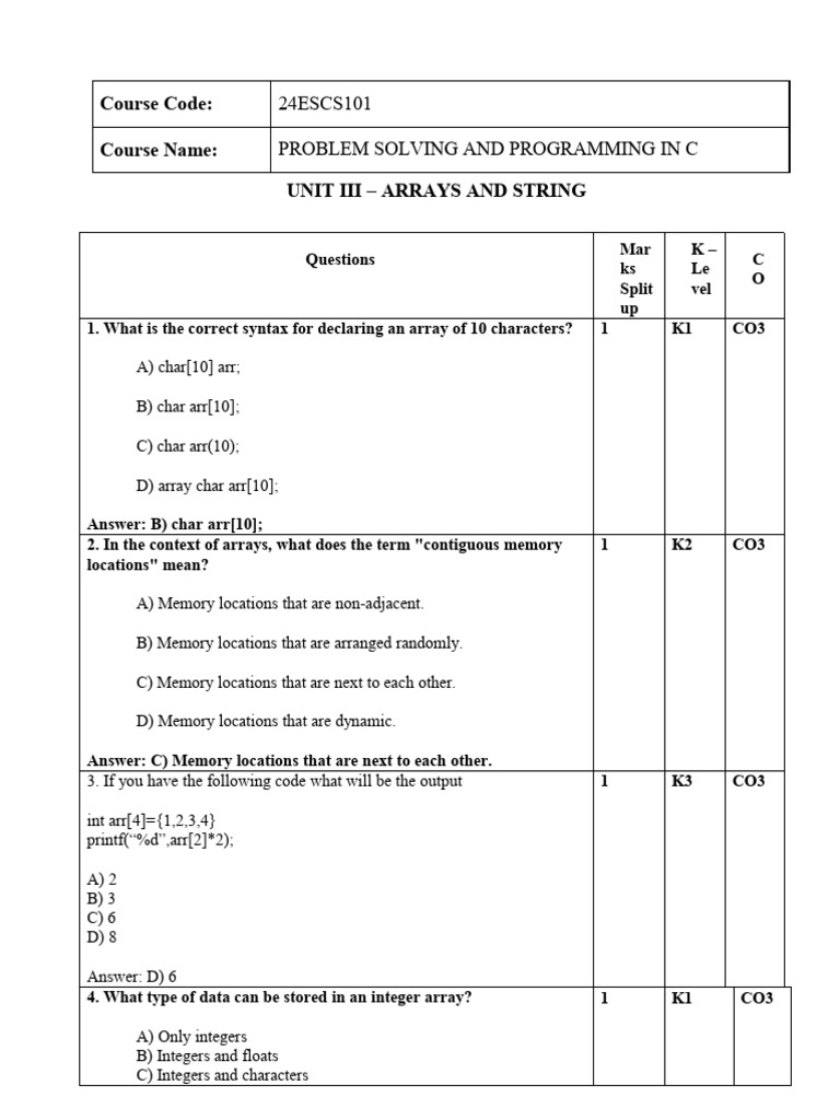QB unit 3 (2) | PDF | String (Computer Science) | Computer Data