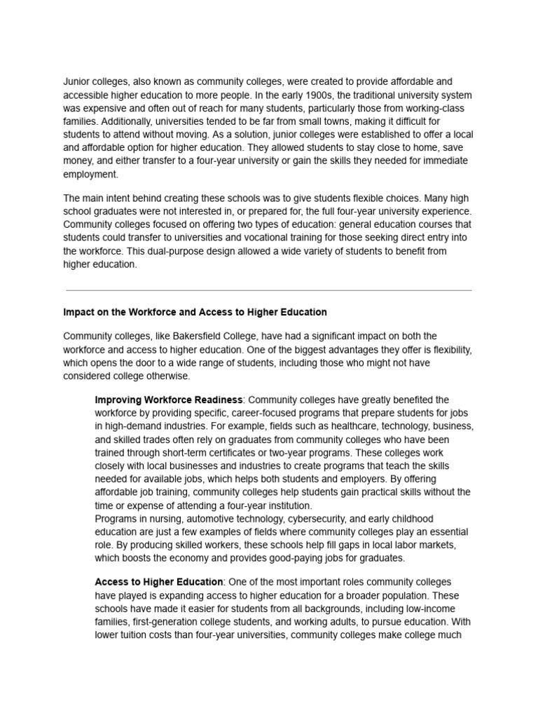 2 year college | PDF | Employment | College