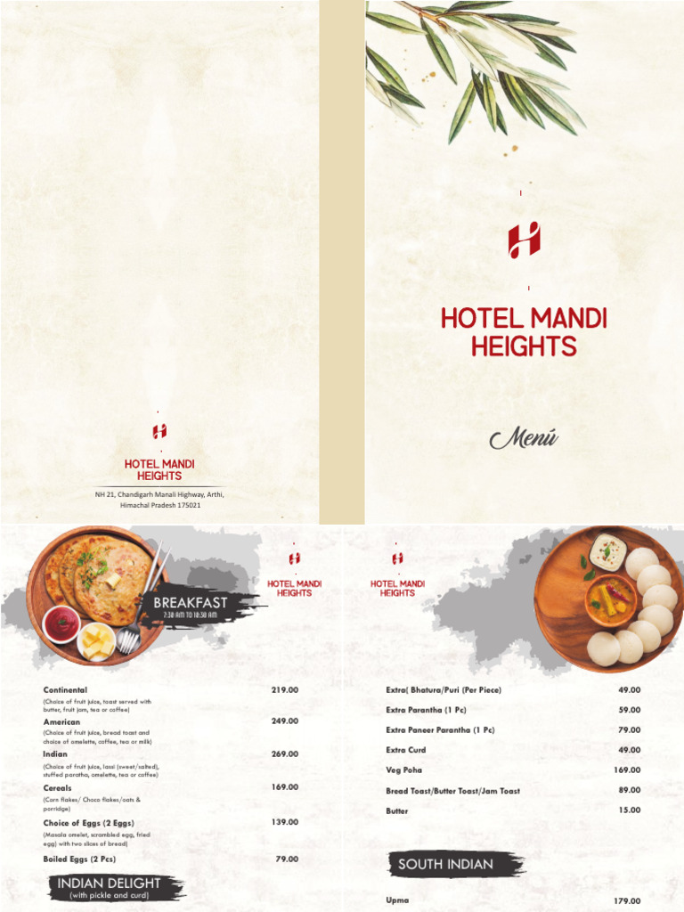 Hotel mandi Menu Final | PDF | Indian Cuisine | Foods