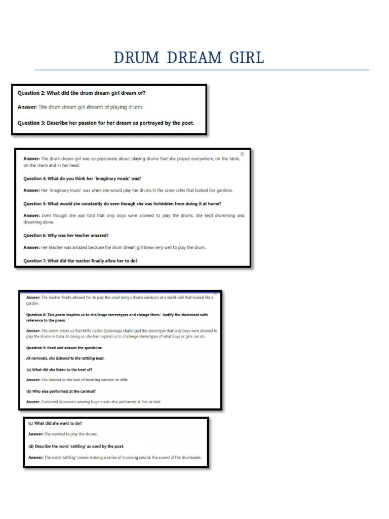 Drum Dream Girl | PDF