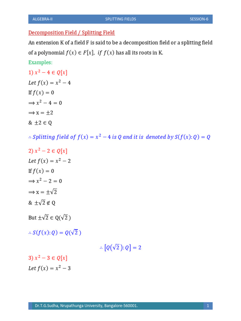 Session-6_Algebra-II (2) | PDF | Field (Mathematics) | Mathematical Concepts